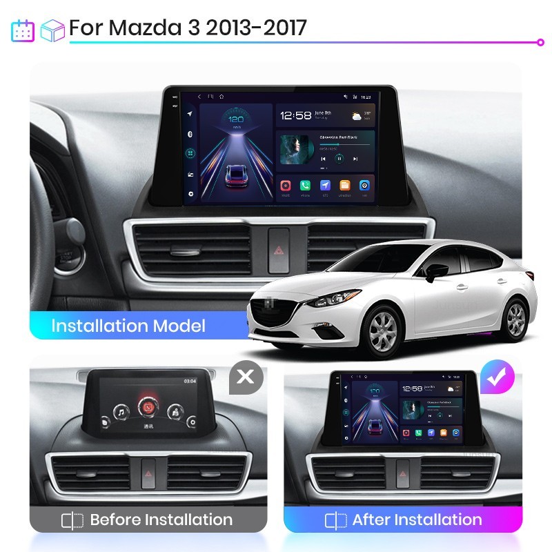 Radio Navegador Android para Mazda 3 (2013 - 2017) Elección 4G-WIFI 2 ...