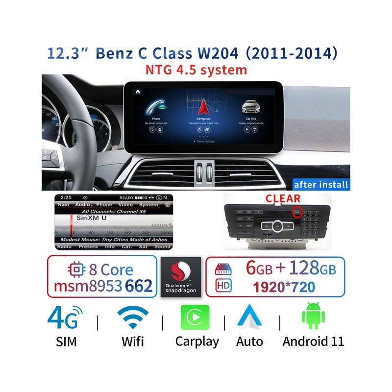 Radio Navegador Android para Mercedes Benz Clase C / GLC / V - W204 ...