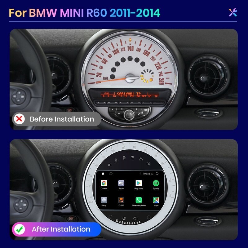 Radio Navegador Android para BMW Mini Cooper R56 R60 (2006-2014 ...