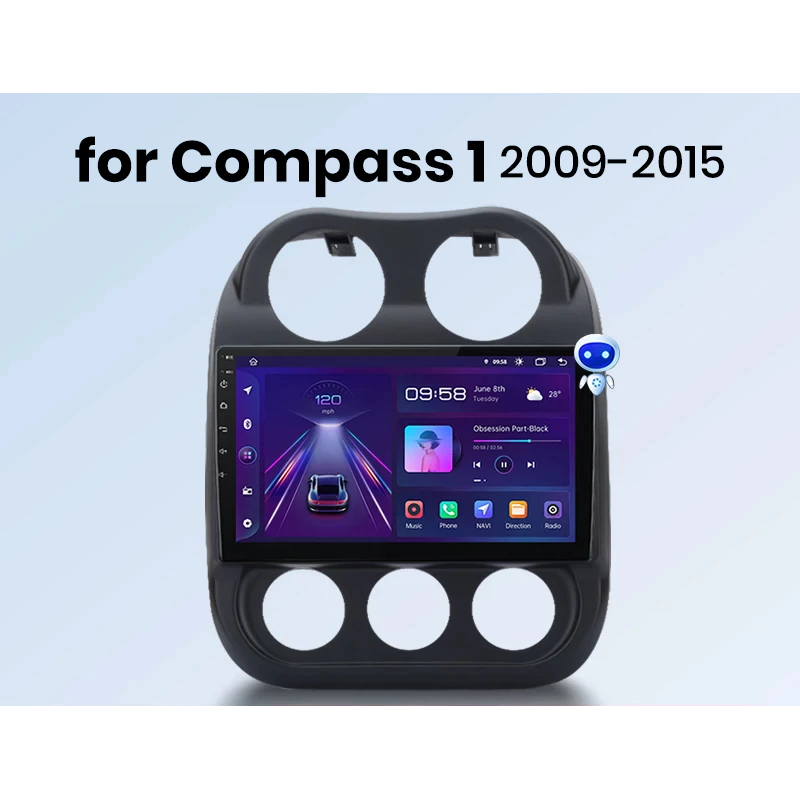 Equipo Multimedia para JEEP Compass Patriot (2010-2016) Equipo 4G (8-128GB)