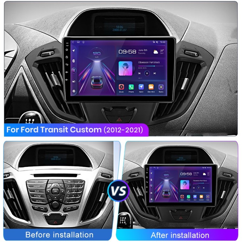 Radio Navegador Android para Ford Transit Custom 2012-2021 Modelo ...