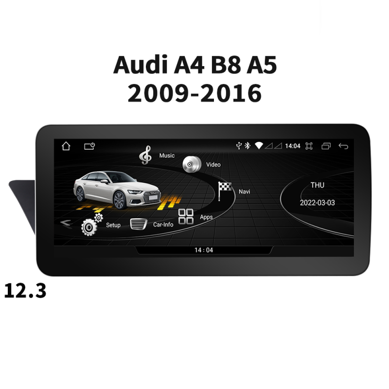 Radio Navegador Android para Audi A4, A5 (12,3 pulgadas) Núcleos Eight Core Modelo seleccionado ...