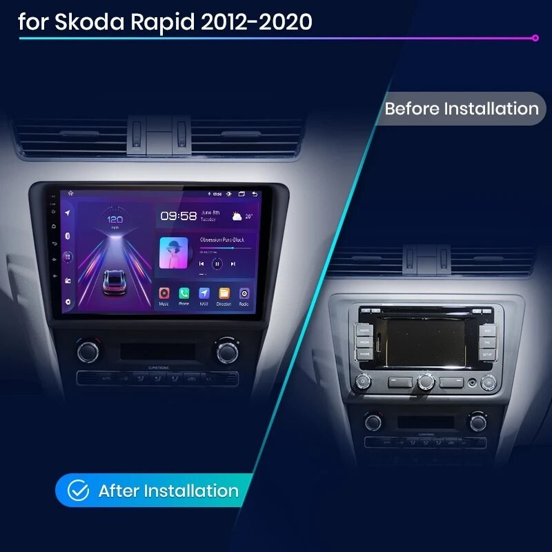 Equipo Multimedia para Skoda Rapid (2012 - 2020) Color V1 (1G 16G)