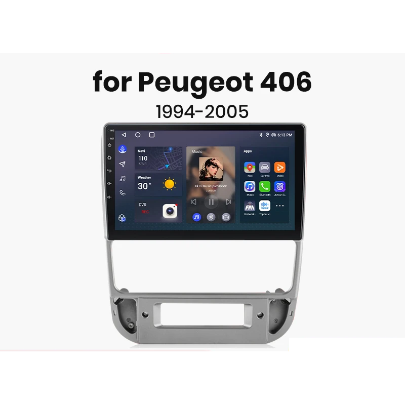 Radio Navegador Android para Peugeot 406 (1994 - 2005) Modelo V1 Plus ...